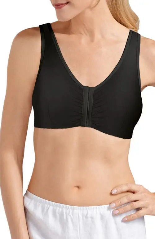 AMOENA Frances Soft Cup Cotton Leisure Bra - Black