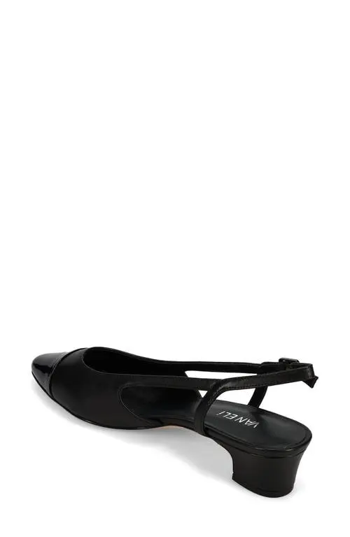 Vaneli Aliz' Slingback Pump - Black Leather