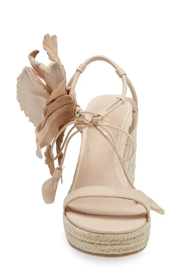 CECILIA NEW YORK Lily Platform Wedge Sandal - Nude