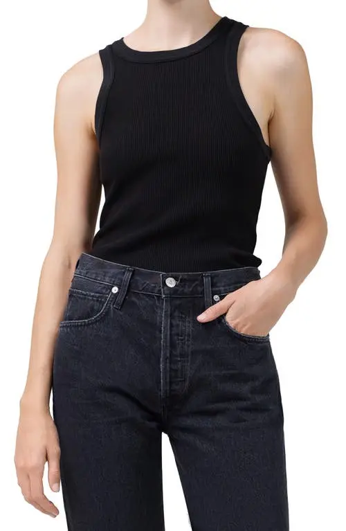 Citizens Of Humanity Isabel Rib Racerback Tank - Black