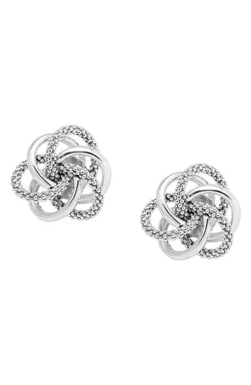Lagos Caviar™ Knot Stud Earrings - Sterling Silver