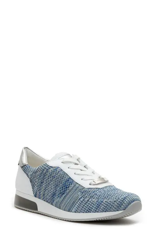 ARA Leigh Lace-up Sneaker - Aqua-multi Wovenstretch