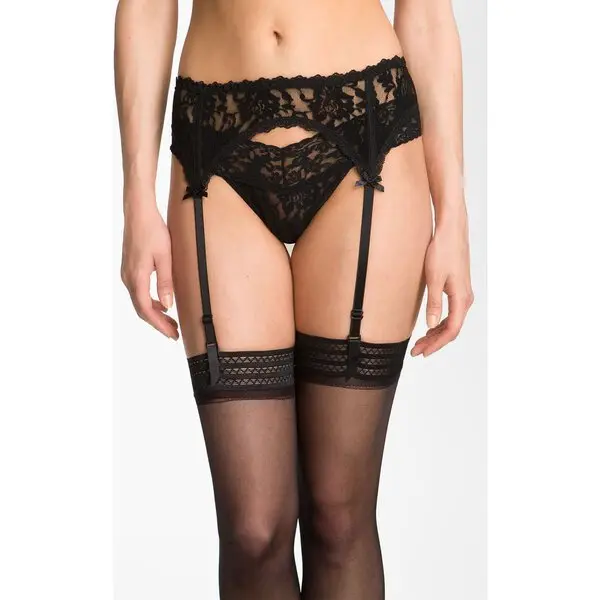 Hanky Panky Lace Garter Belt - Black