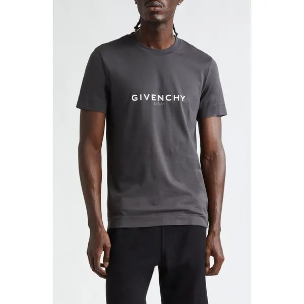 Givenchy Slim Fit Logo T-shirt - Charcoal
