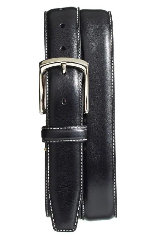 Torino Burnished Leather Belt - Black