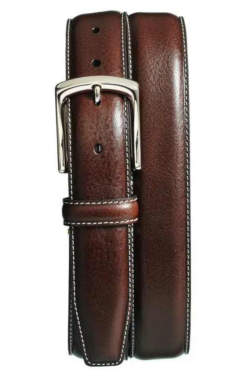 Torino Burnished Leather Belt - Brown