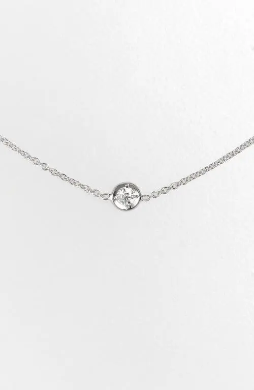Roberto Coin Diamond Station Necklace - Sterling Silver