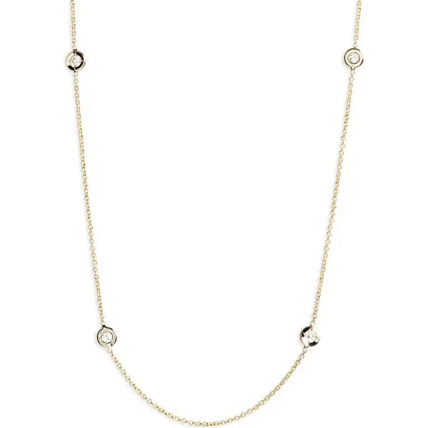 Roberto Coin Diamond Station Necklace - Yellow Gold
