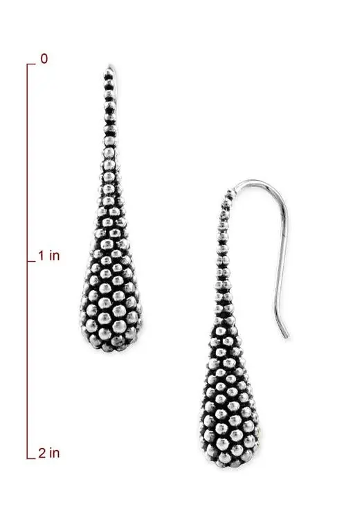 Lagos Caviar Teardrop Earrings - Sterling Silver