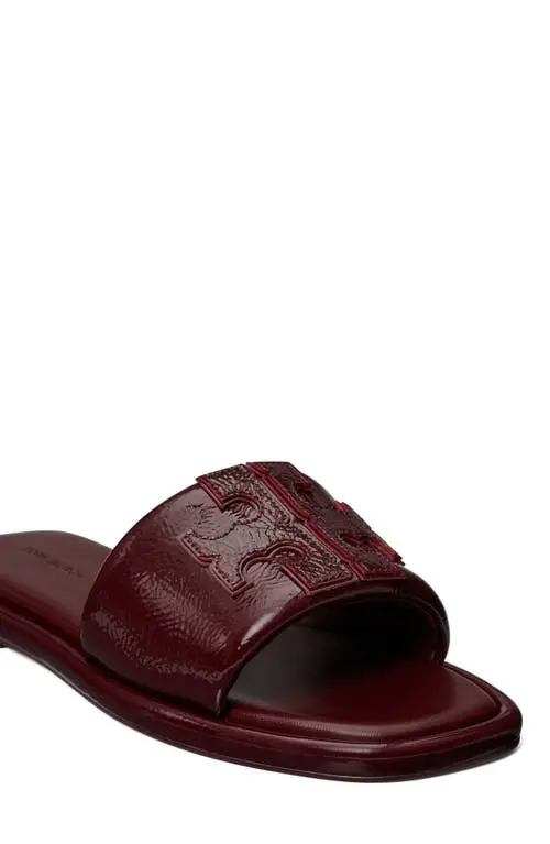Tory Burch Double-t Sport Slide Sandals - Merlot