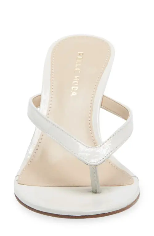 Pelle Moda Slide Sandal - White Patent