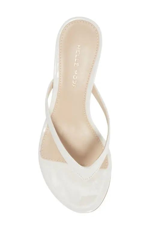Pelle Moda Slide Sandal - White Patent
