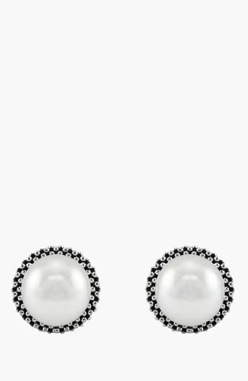 Lagos Luna Pearl Stud Earrings - Silver/pearl