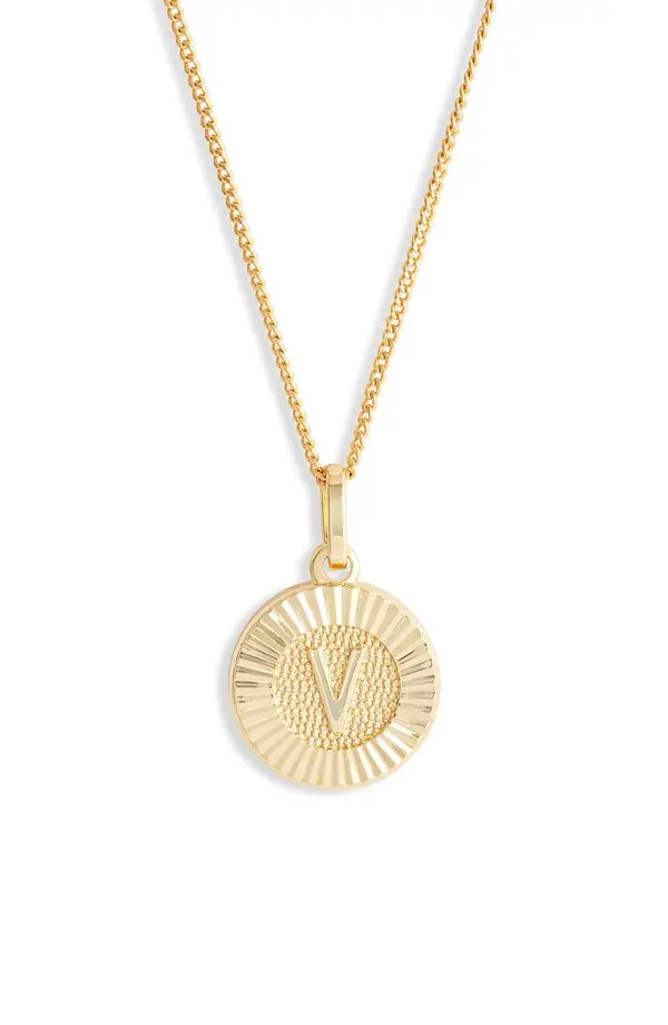 BRACHA Initial Medallion Pendant Necklace
