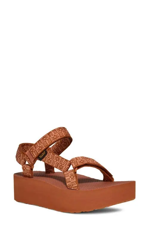 Teva Universal Flatform Sandal - Crafted Floral Vintage Brown