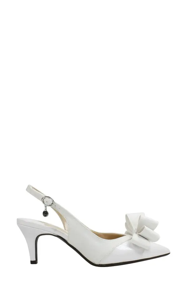 J. Reneé Gabino Slingback Pump - White Faux Leather