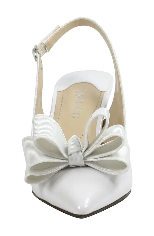 J. Reneé Gabino Slingback Pump - White Faux Leather