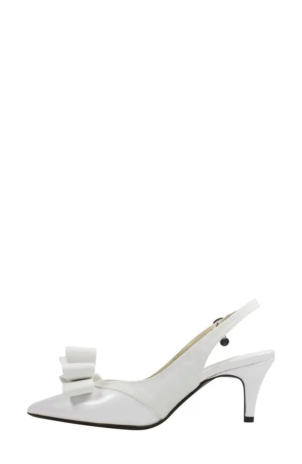 J. Reneé Gabino Slingback Pump - White Faux Leather