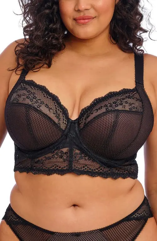 Elomi Charley Longline Full Figure Underwire Bra - Black