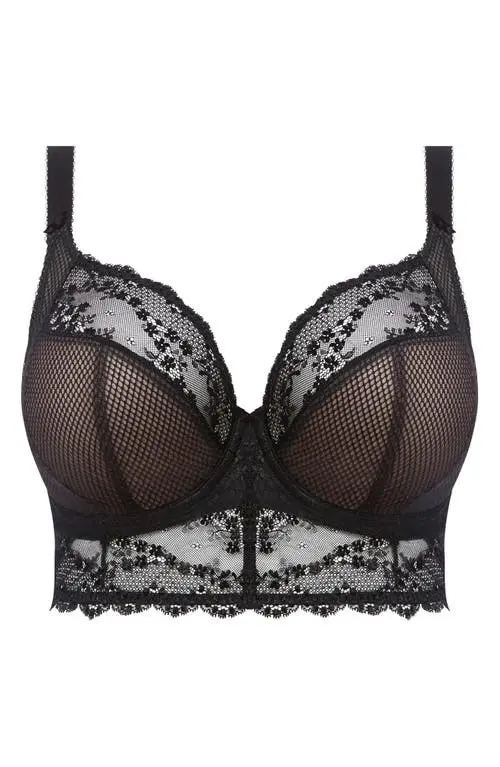 Elomi Charley Longline Full Figure Underwire Bra - Black