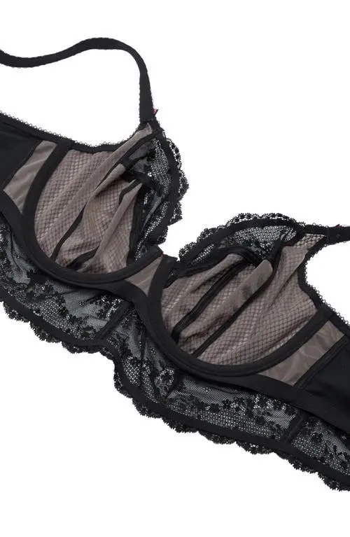 Elomi Charley Longline Full Figure Underwire Bra - Black