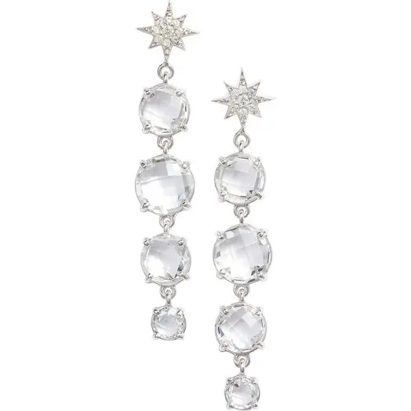 Anzie North Star Drop Earrings - Silver