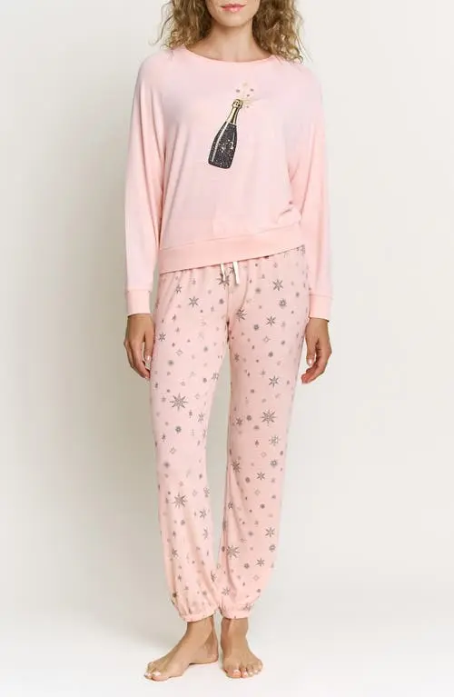 Honeydew Intimates Star Seeker Brushed Jersey Pajamas - Champagne Stars