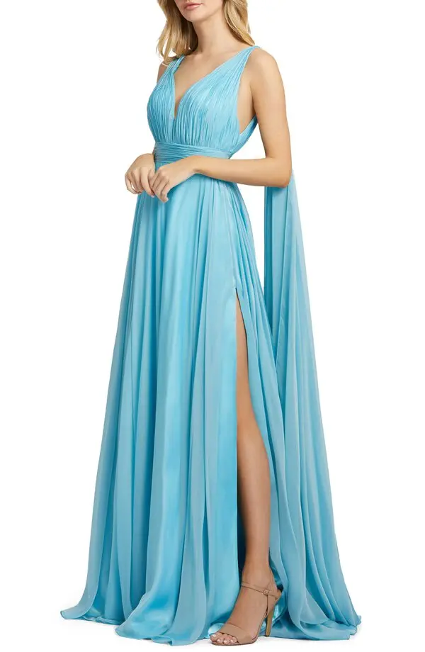 white christmas dresses Peach Pink Grecian Long Chiffon Formal Prom Evening Pageant Dress DQ830798 main image 0