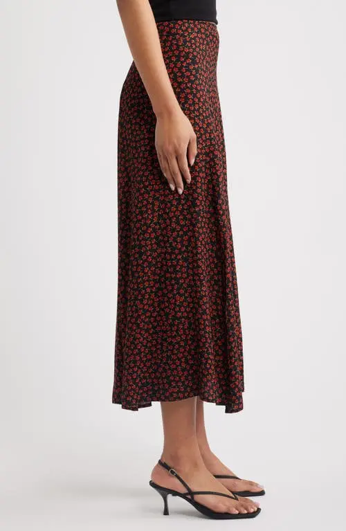 REFORMATION Zoe Side Slit Midi Skirt - Rowan