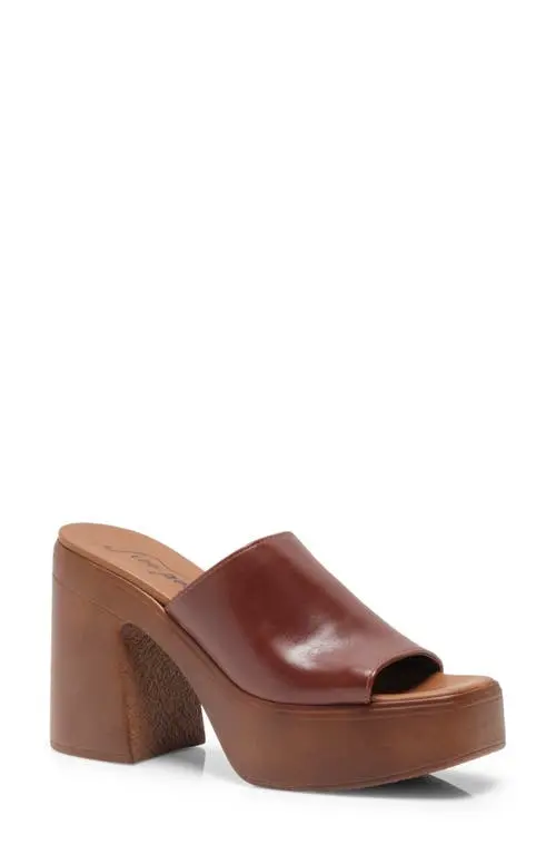 Free People Zoe Platform Slide Sandal - Chestnut
