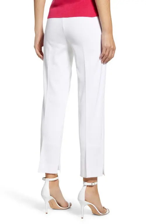 Ming Wang Knit Ankle Pants - White