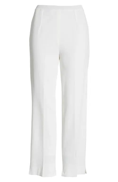 Ming Wang Knit Ankle Pants - White