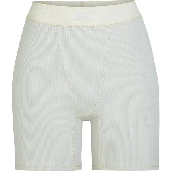 SKIMS Soft Lounge Rib Boxers - Talc