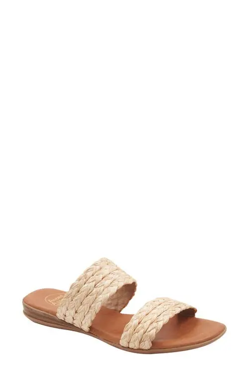Andre Assous Narice Raffia Slide Sandal - Beige