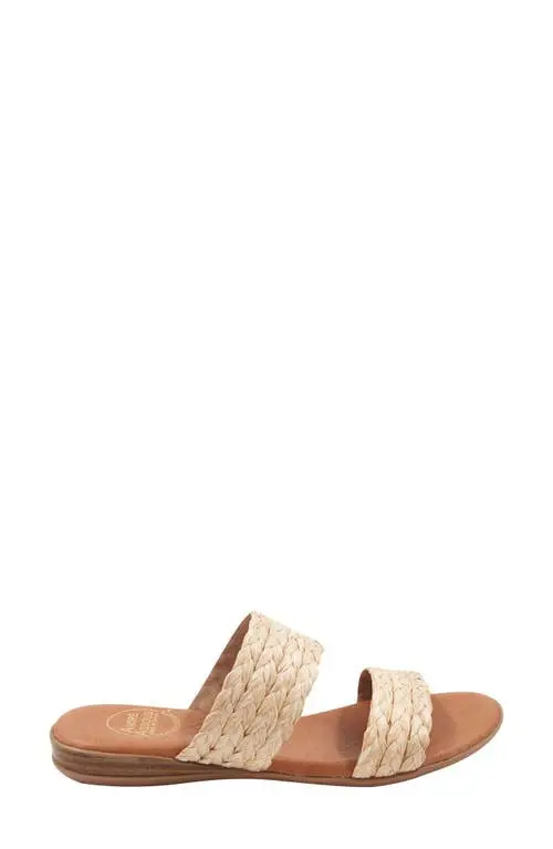 Andre Assous Narice Raffia Slide Sandal - Beige
