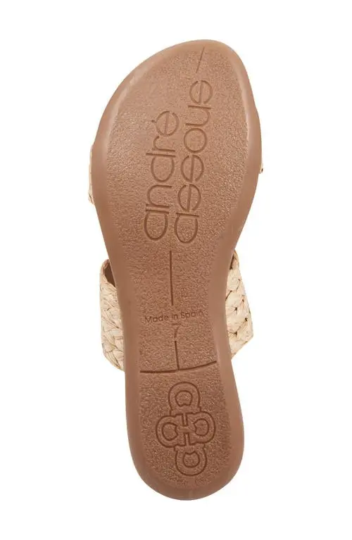 Andre Assous Narice Raffia Slide Sandal - Beige