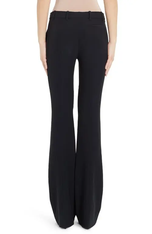 Alexander McQueen Leaf Crepe Bootcut Trousers - Black