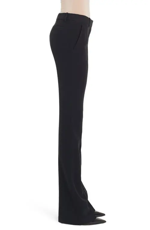 Alexander McQueen Leaf Crepe Bootcut Trousers - Black