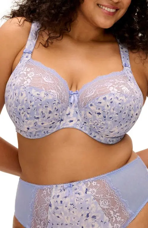 Elomi Morgan Full Figure Underwire Bra - Blue Leopard
