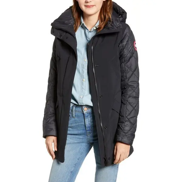 Canada Goose Berkley 675 Fill Power Hooded Waterproof Jacket - Black