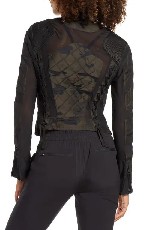 Blanc Noir Mesh Moto Jacket