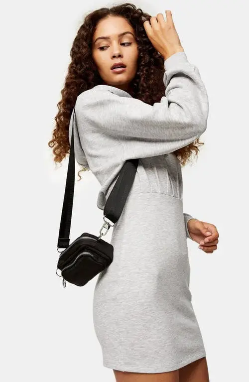 Topshop Hooded Minidress