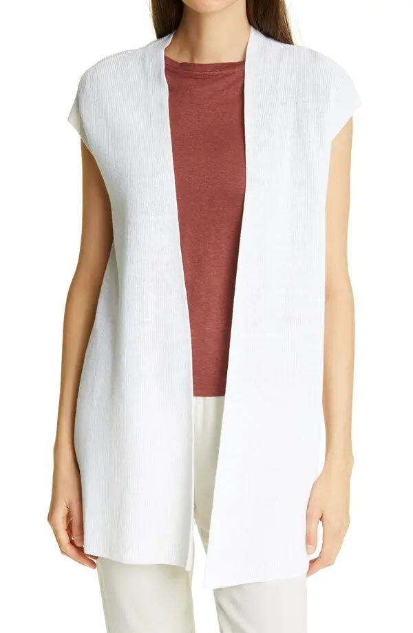 Eileen Fisher Organic Linen & Cotton Vest