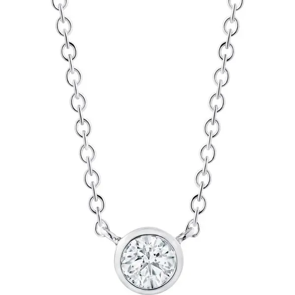 Kwiat Diamond Circle Pendant Necklace - White Gold