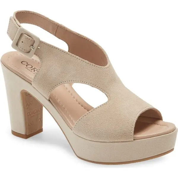 Cordani Taylin Platform Sandal - Beige Suede