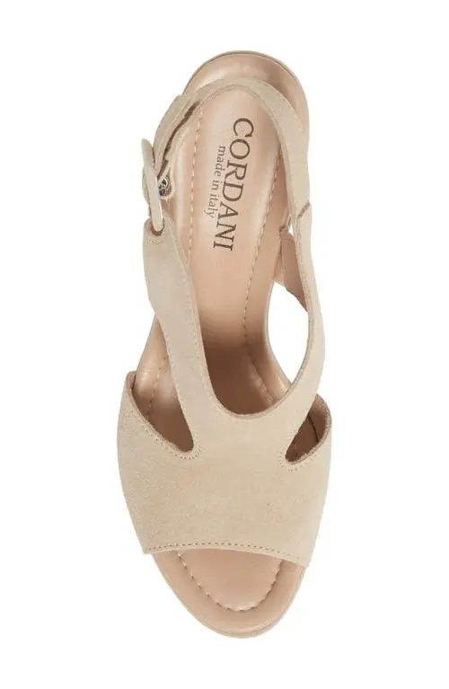 Cordani Taylin Platform Sandal - Beige Suede