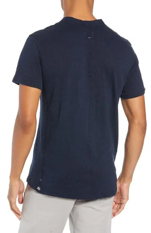 Rag & Bone Classic Short Sleeve Flame Henley - Deep Navy