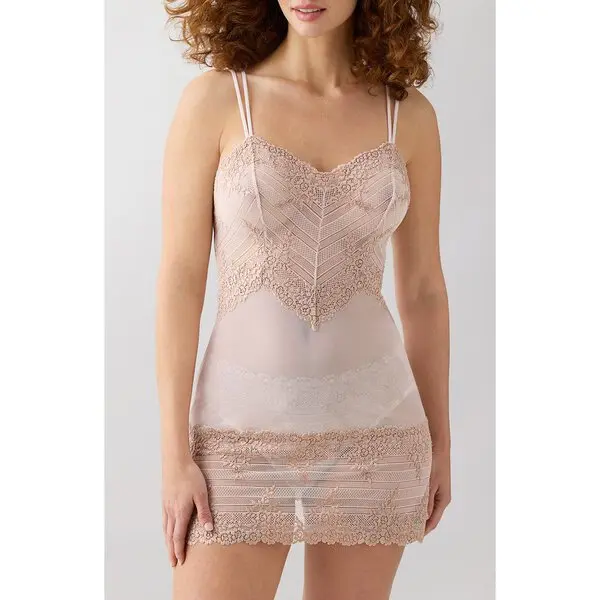 Wacoal Embrace Lace® Chemise - Angel Wing/rose Dust