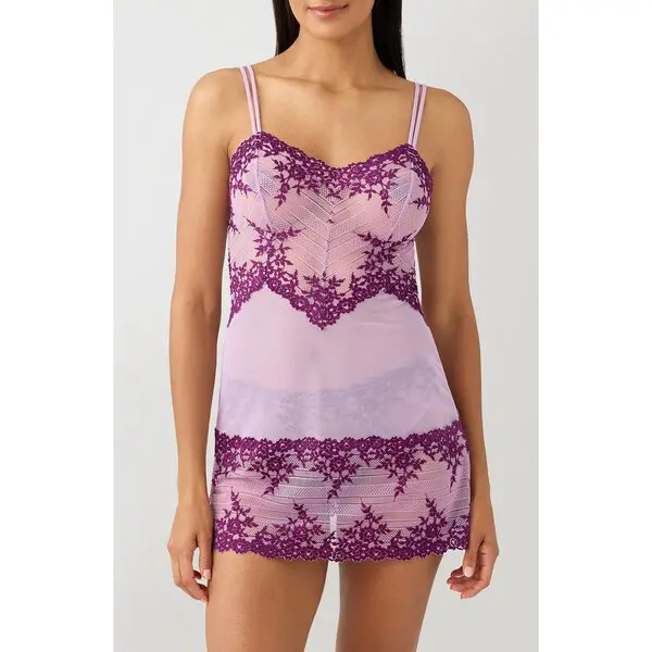 Wacoal Embrace Lace® Chemise - Lavender Sage/dark Purple