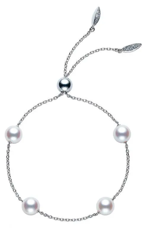 Mikimoto Japan Collections Pearl Slide Bracelet - White Gold/pearl